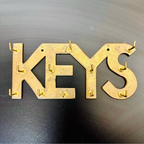Accents | Keys Entry Way Key Holder Hook Metal Gold Steampunk Boho ...
